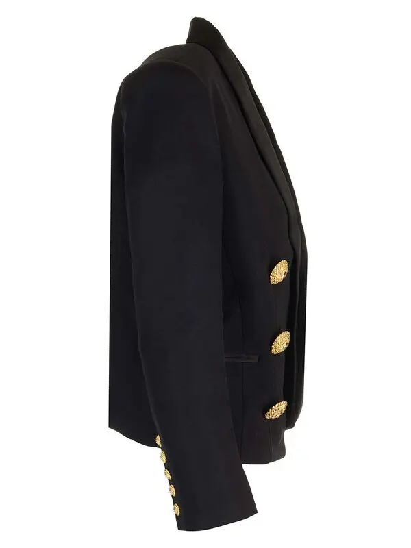 Balmain Double-breasted Jacket With Satin Lapels