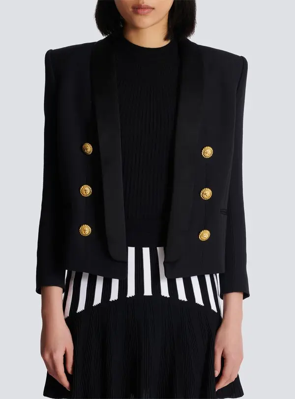 Balmain Double-breasted Jacket With Satin Lapels