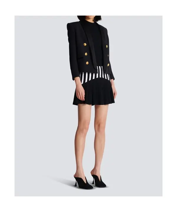 Balmain Double-breasted Jacket With Satin Lapels