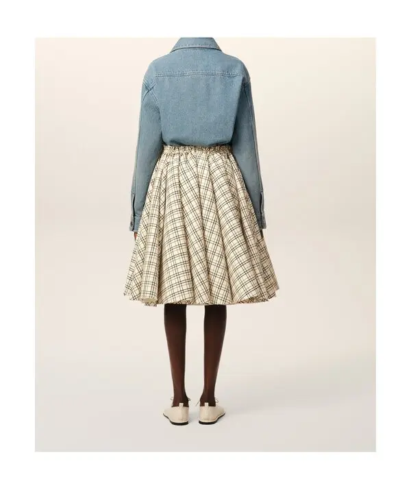 AMI Paris Checked Skirt