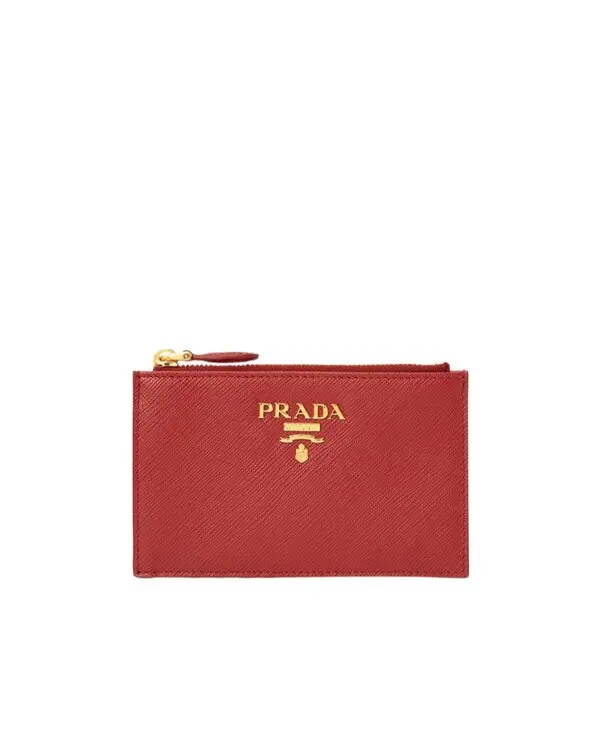 Prada Logo Card Holder - Red