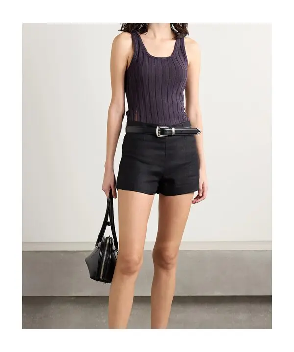 Acne Studios Rib Knit Sleeveless Crew Neck Tank Top