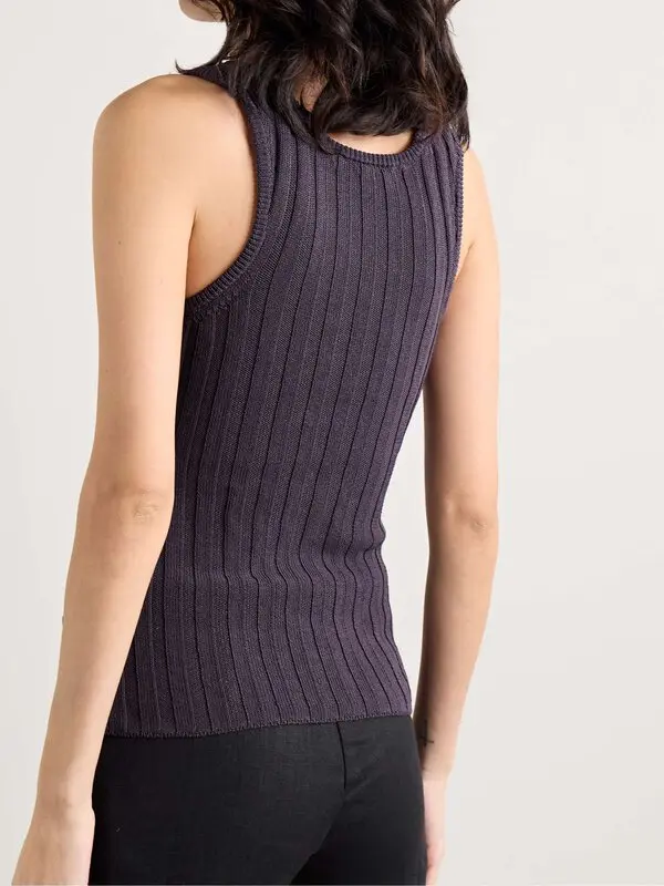 Acne Studios Rib Knit Sleeveless Crew Neck Tank Top