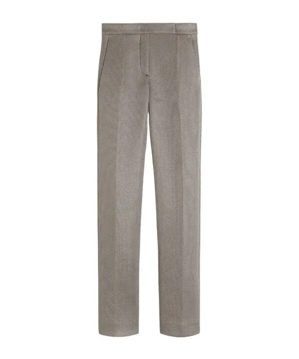 Max Mara Mesh-textured Slim-fit Trousers