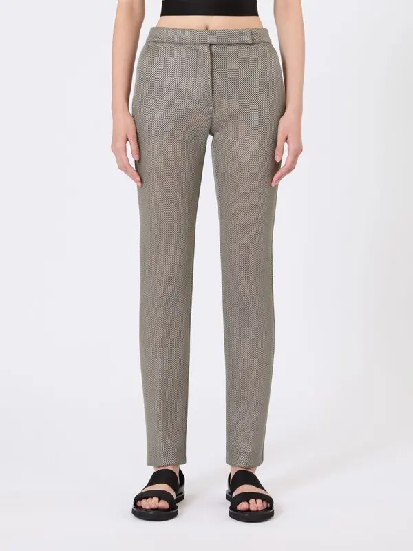 Max Mara Mesh-textured Slim-fit Trousers