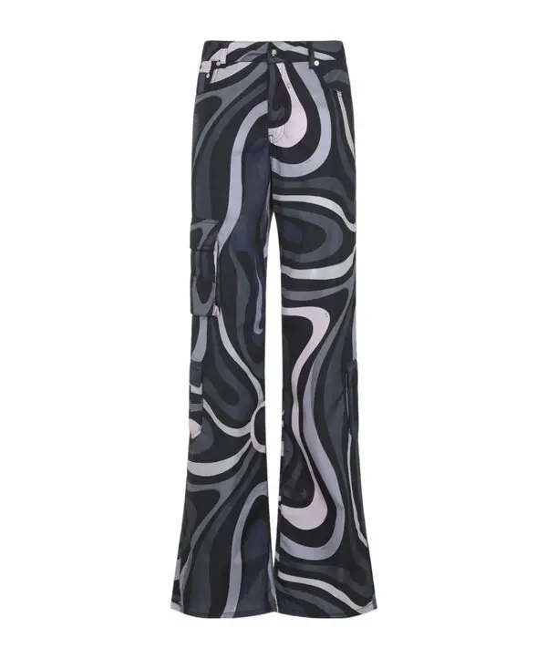 Emilio Pucci Marmo Cargo Pants - Black Pink