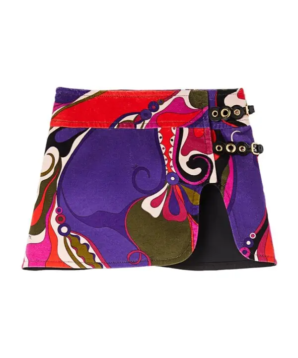 Emilio Pucci Printed Velvet Mini Skirt
