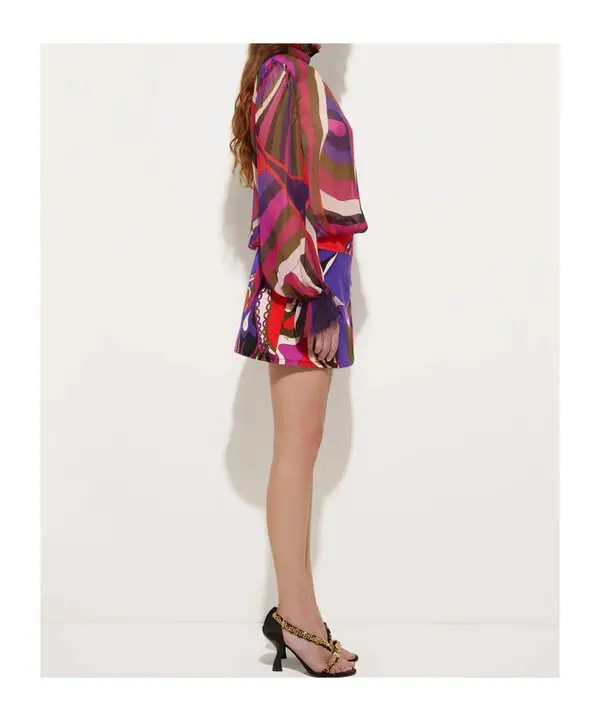 Emilio Pucci Printed Velvet Mini Skirt