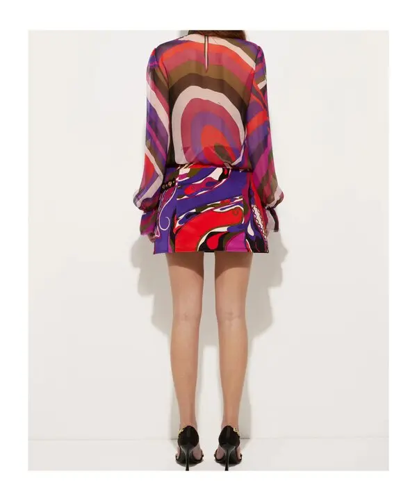 Emilio Pucci Printed Velvet Mini Skirt - Multicolor