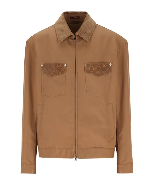 Gucci Long-sleeved Zip-up Jacket With Classic Collar