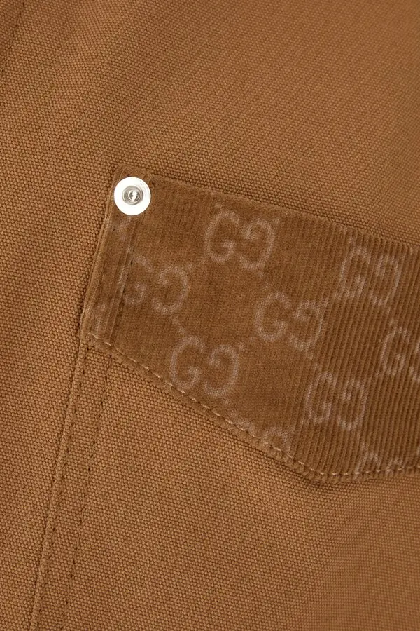Gucci Long-sleeved Zip-up Jacket With Classic Collar - Camel