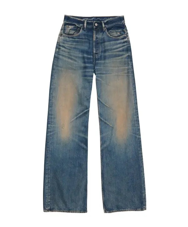 Acne Studios Relaxed Fit Wide Leg Jeans - Blue
