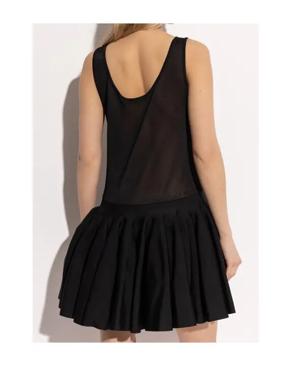 Alaïa Knitted Godet Dress