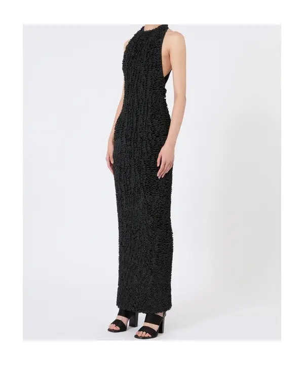 Max Mara Sleeveless Ruffled Maxi Dress