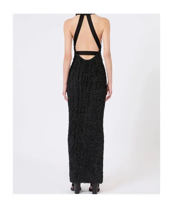 Max Mara Sleeveless Ruffled Maxi Dress