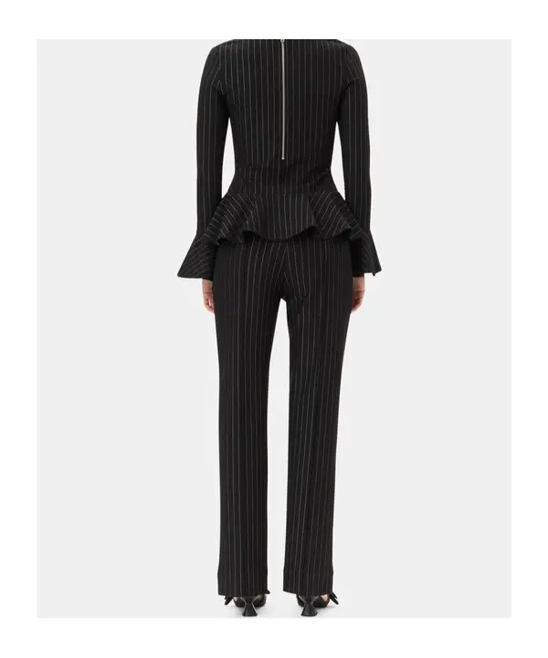 GANNI Stripe Mid Waist Trousers