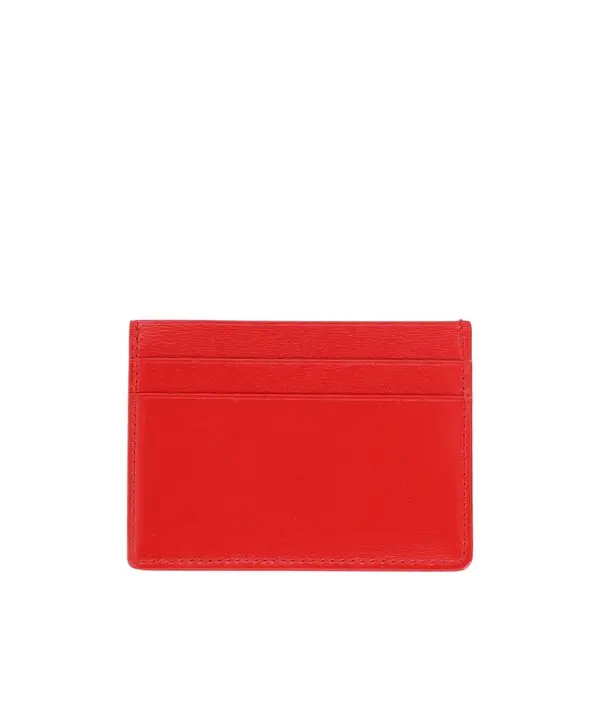 JIL SANDER Leather Cardholder Wallet - Red