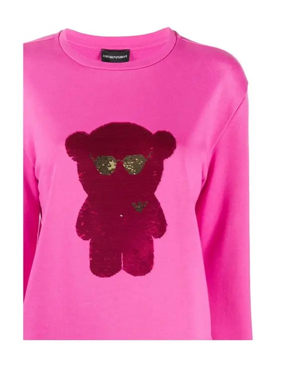 Emporio Armani Sequined Embroidered Sweater - Pink