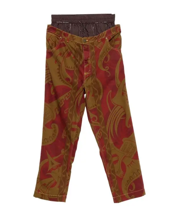 VIVIENNE WESTWOOD Patchwork Printed Jeans - Brown