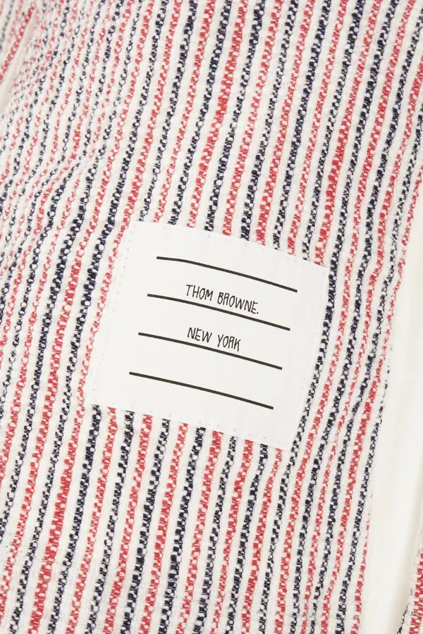 Thom Browne Pleated Rwb Stripe Tweed Skirt