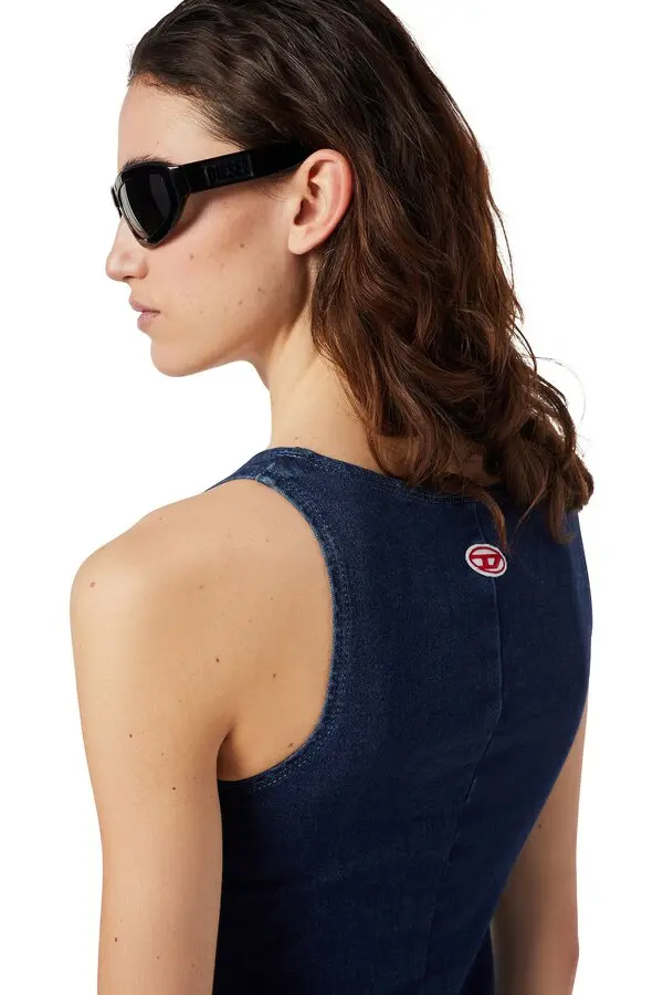 DIESEL® Track Denim Mini Dress
