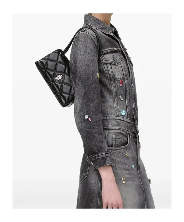 Marc Jacobs Quilted Mini Dual Shoulder Bag - Black