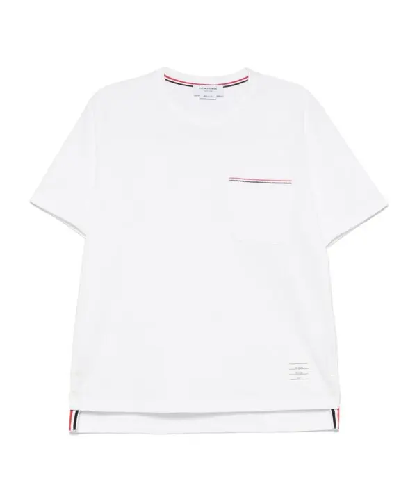 Thom Browne Pocket-detailed Crewneck T-shirt - White