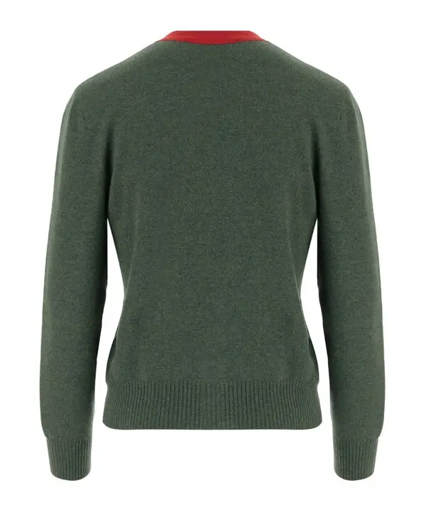 Gucci Knit Wool Cashmere Cardigan With Web Detail