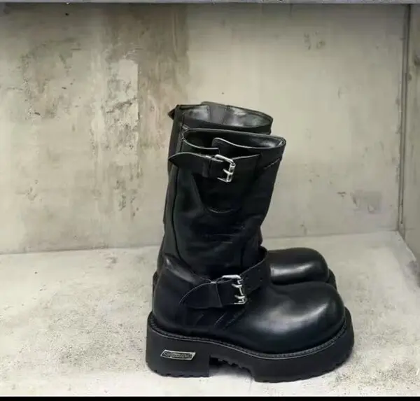 Balenciaga Buckled Leather Boots