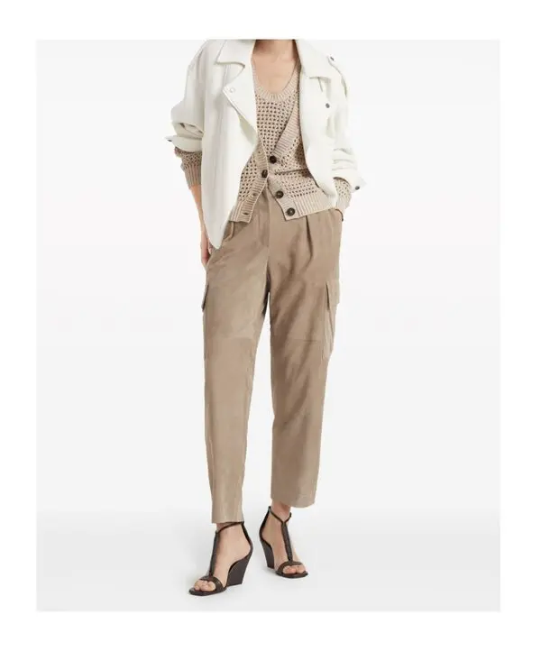 Brunello Cucinelli Sequin Embellished Open Knitted Vest