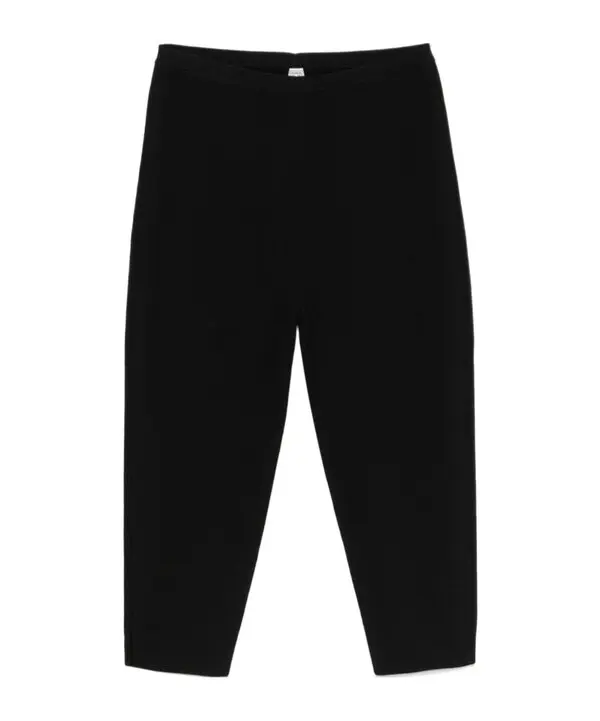 TOTEME Capri Trousers With Elastic Waist - Black