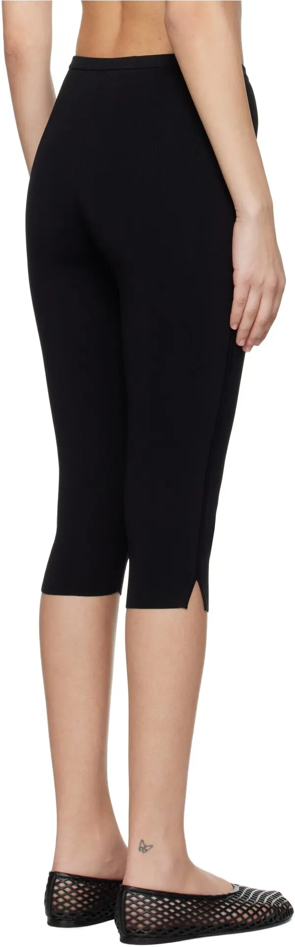 TOTEME Capri Trousers With Elastic Waist - Black