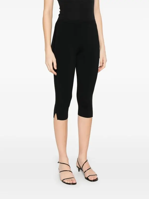 TOTEME Capri Trousers With Elastic Waist - Black