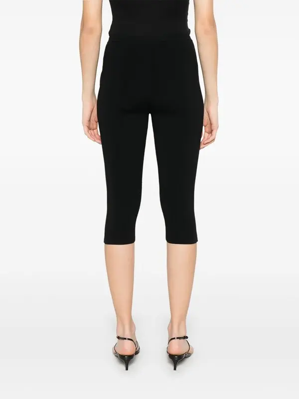 TOTEME Capri Trousers With Elastic Waist - Black