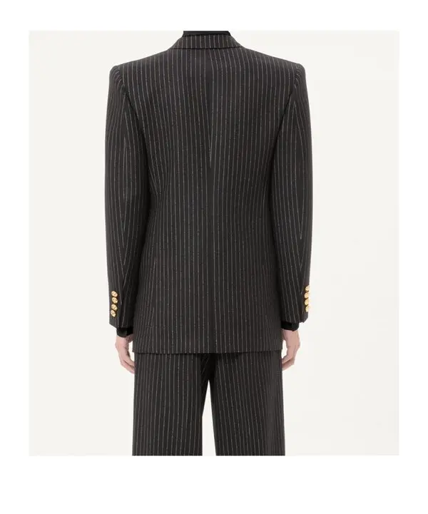 Valentino Garavani Double-breasted Striped Blazer