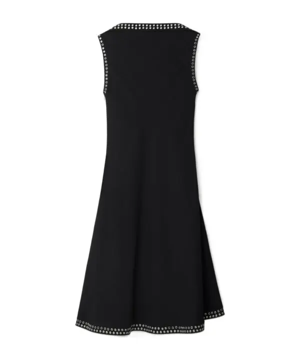 Burberry Sleeveless Flared Dress With Punk-inspired Details