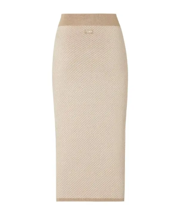 Fendi Textured Midi Skirt