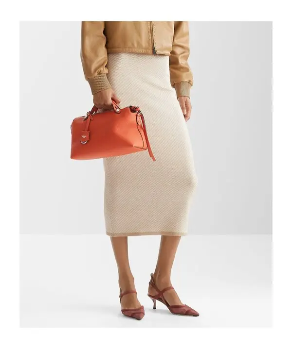 Fendi Textured Midi Skirt
