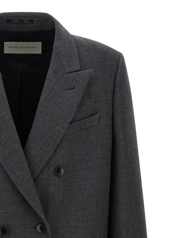 Dries Van Noten Long Sleeve Double-breasted Coat