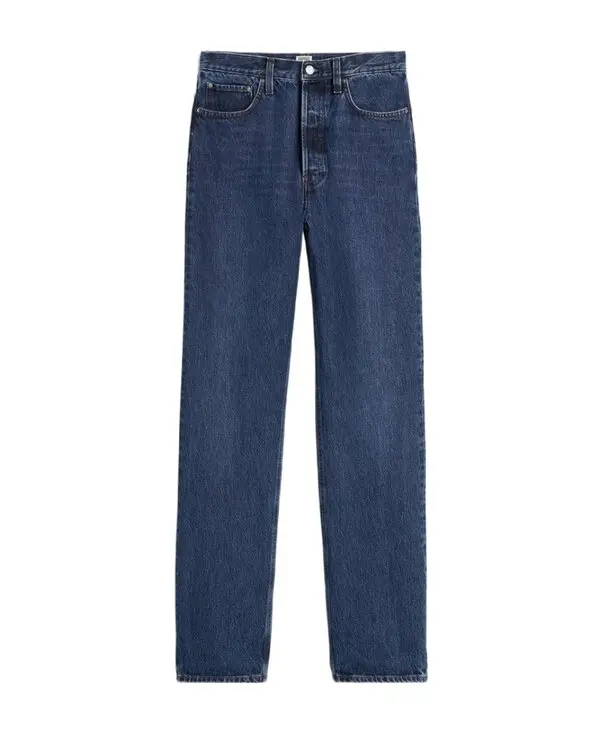 TOTEME High-waisted Straight Leg Jeans With Logo Patch