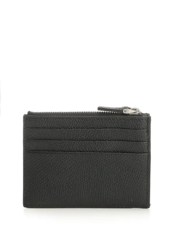 Valentino Garavani Vlogo Signature Zip-up Wallet - Black