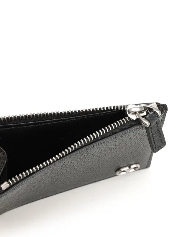 Valentino Garavani Vlogo Signature Zip-up Wallet - Black
