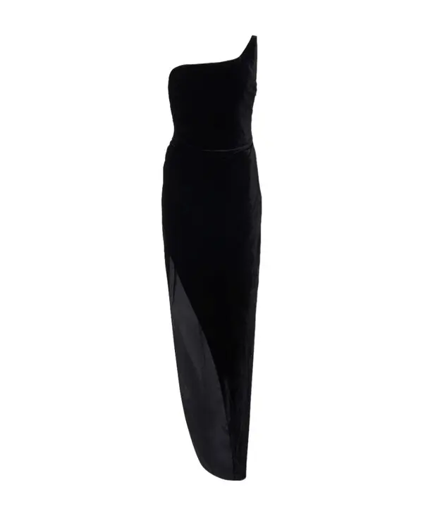 Alessandra Rich One-shoulder Gown With Split Detail