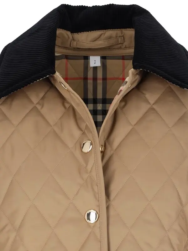 Burberry Long Sleeved Quilted Jacket