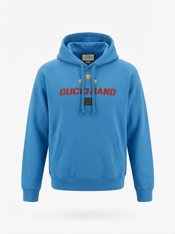 Gucci Band Print Hoodie - Blue