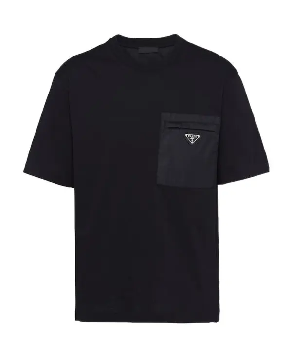 Prada Logo Patch Crewneck T-shirt