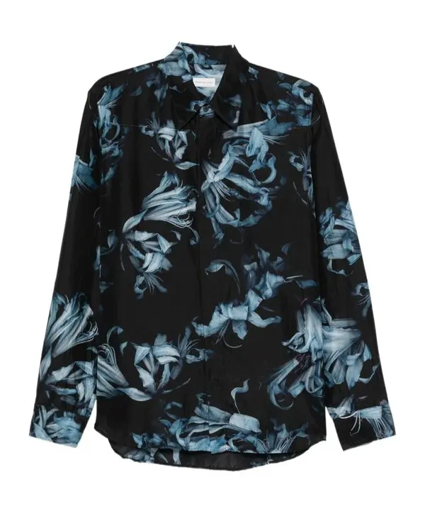 Dries Van Noten Floral Printed Buttoned Shirt