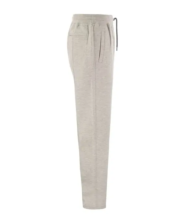 Brunello Cucinelli Drawstring Fleece Trousers - Grey