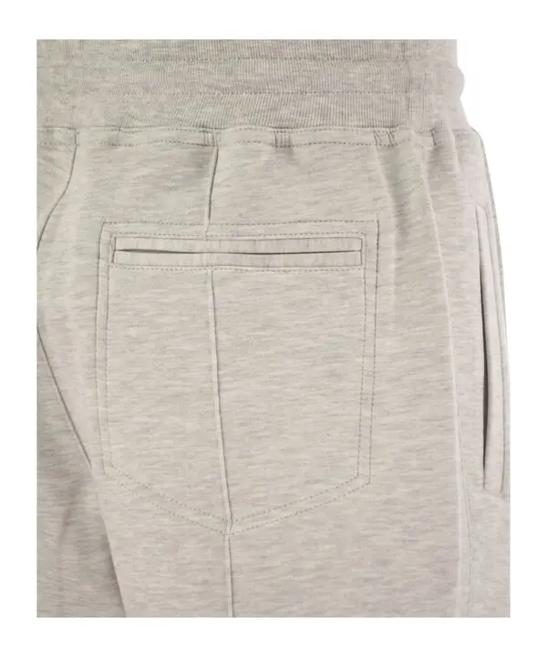 Brunello Cucinelli Drawstring Fleece Trousers - Grey