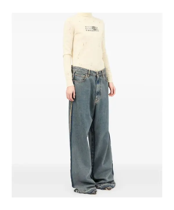 MAISON MARGIELA Wide-leg Paneled Jeans